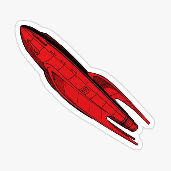 "Red Rocket" Sticker by Salocin | Redbubble