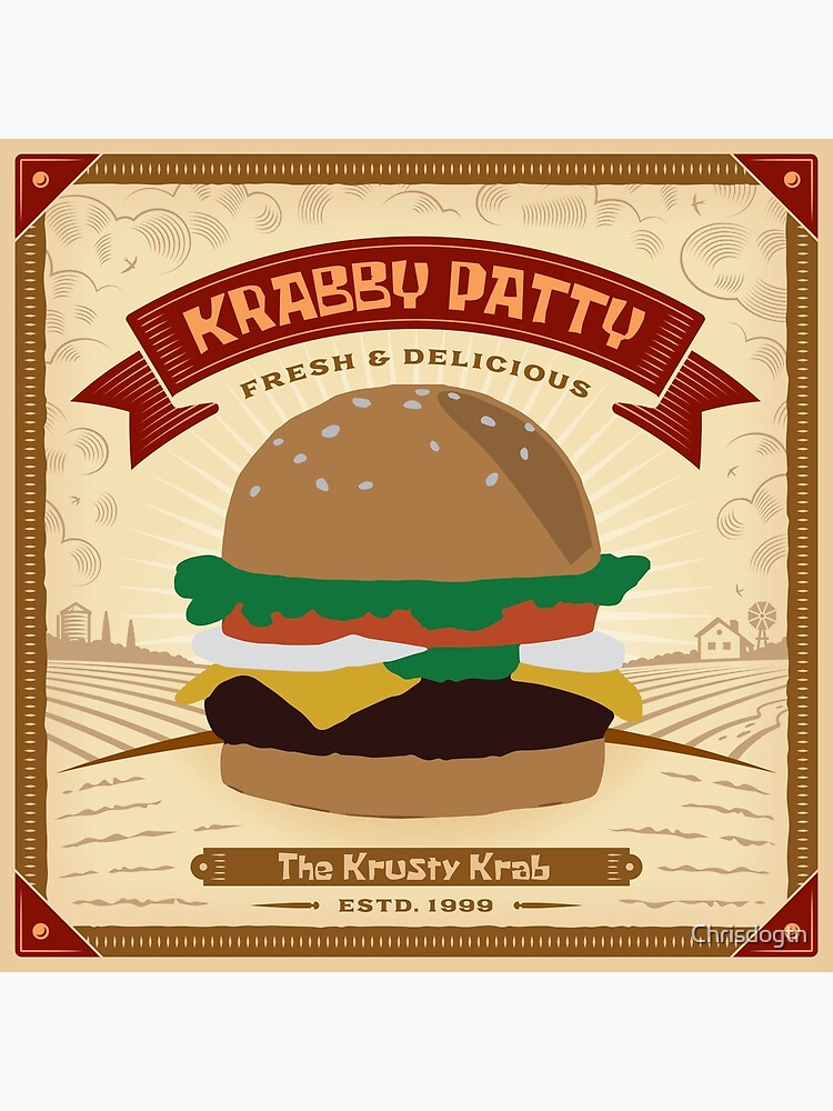 "Krabby Patty" Poster for Sale by Chrisdogtn | Redbubble