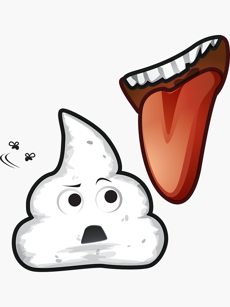 "White Poop Emoji" Sticker for Sale by SillyShirtsLOL | Redbubble