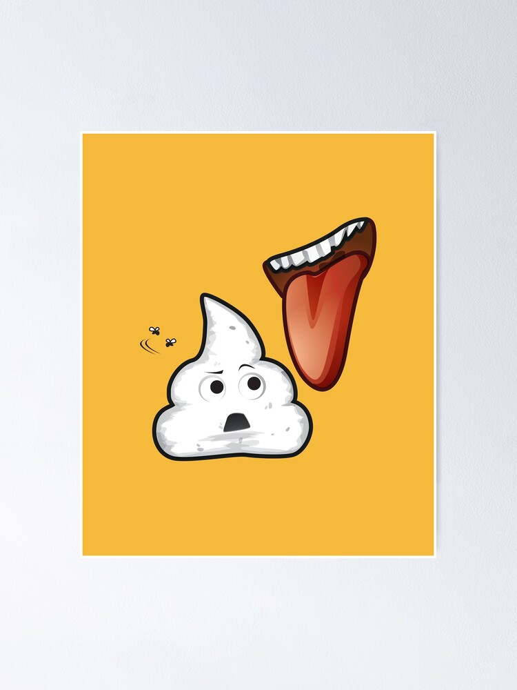 "White Poop Emoji" Poster by SillyShirtsLOL | Redbubble