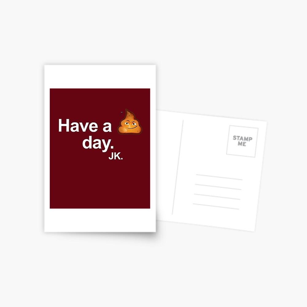 "Poop Day Poop Emoji" Postcard by SillyShirtsLOL | Redbubble