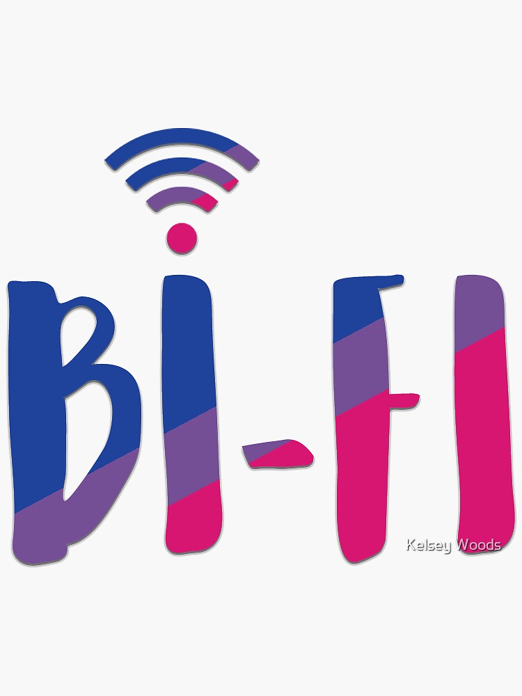 "Bi-fi" Sticker for Sale by dog8787 | Redbubble