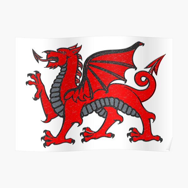 "Welsh Dragon" Poster by Buckwhite | Redbubble