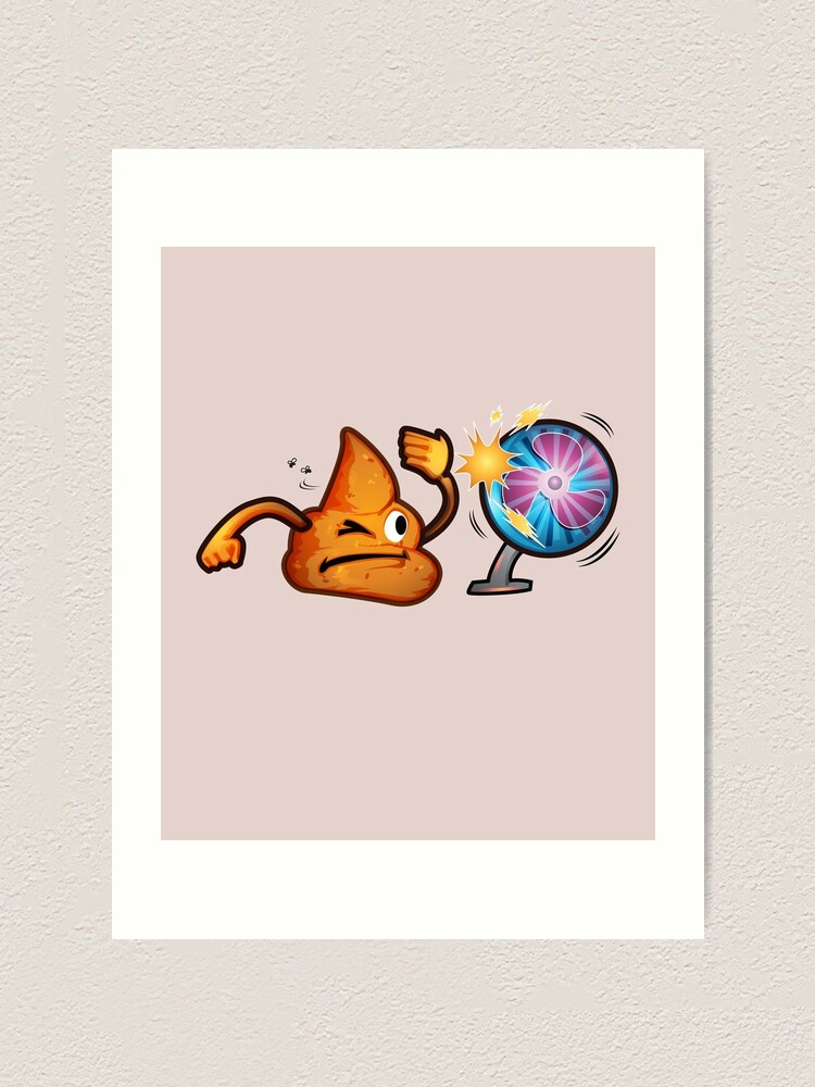 "Shit Hits The Fan Emoji" Art Print for Sale by SillyShirtsLOL | Redbubble