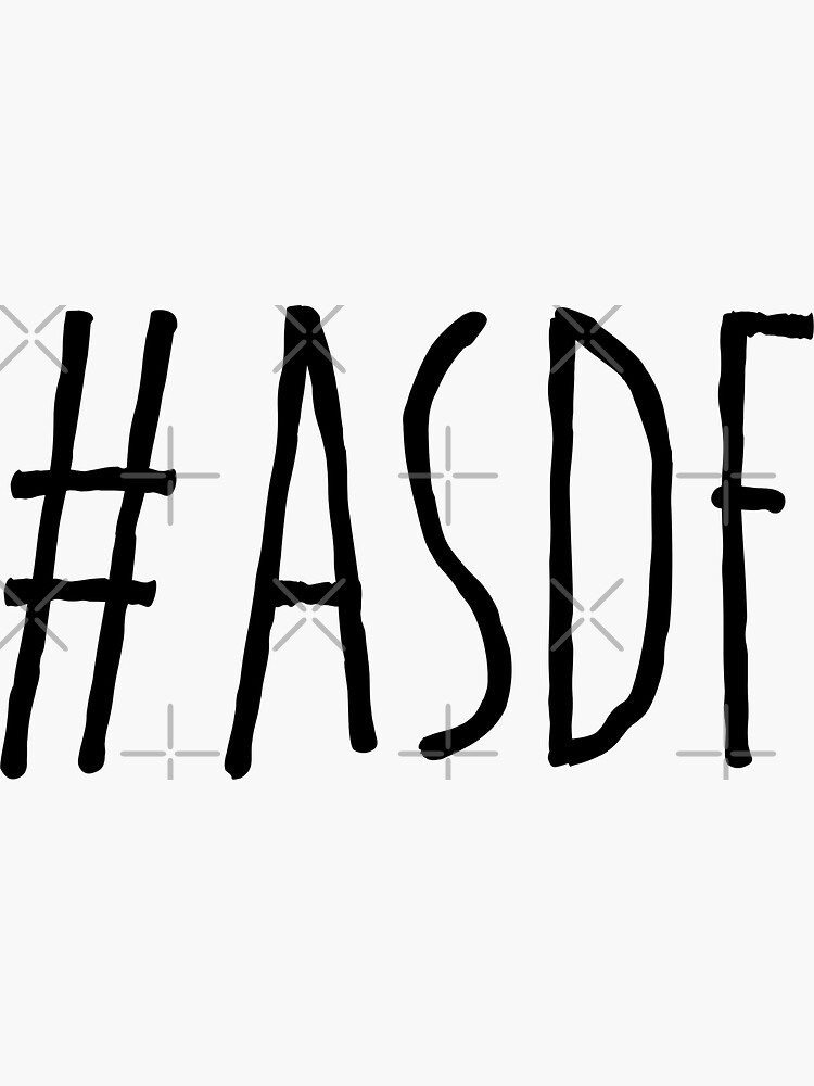 "ASDF" Sticker by behindurshades | Redbubble