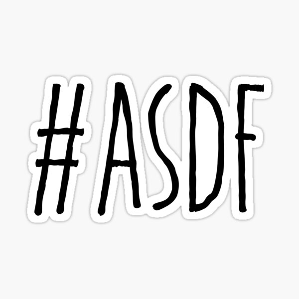 "ASDF" Sticker by behindurshades | Redbubble