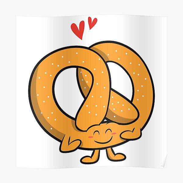 "Cute pretzel" Poster for Sale by themd-haendler | Redbubble