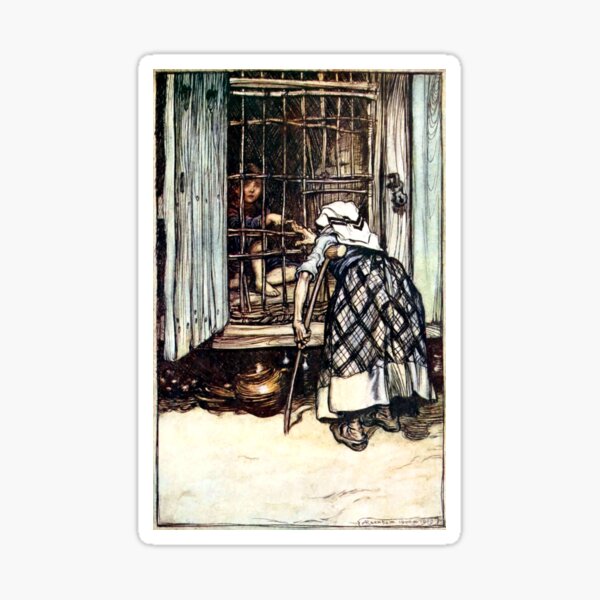 "Hansel and Gretel - Brothers Grimm - Arthur Rackham" Sticker for Sale ...