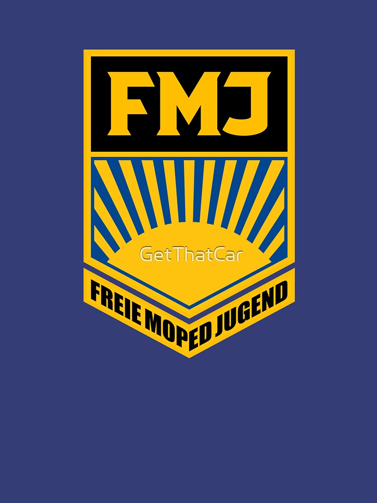 "FMJ - Free Moped Youth Logo" T-shirt for Sale by GetThatCar ...