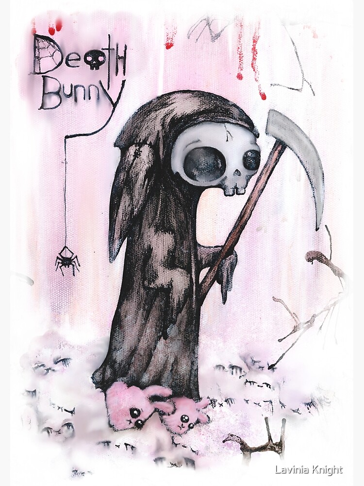"Death Bunny" Framed Art Print for Sale by LaviniaKnight | Redbubble