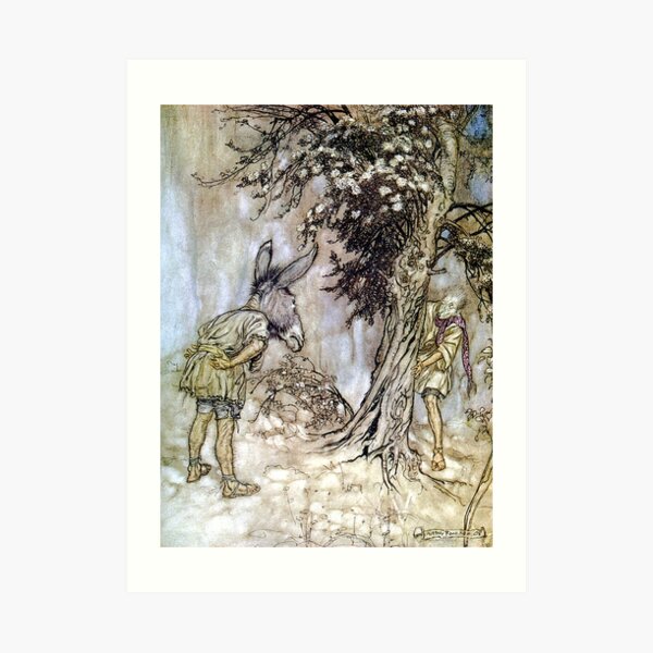 "Snout and Bottom - Midsummer Night's Dream - Arthur Rackham" Art Print ...