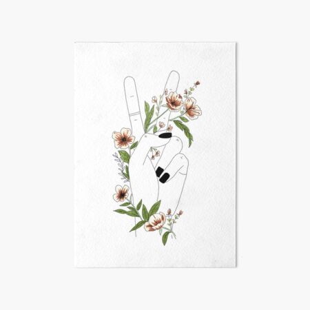 "flower child peace sign" Art Board Print for Sale by circusfreak12 ...