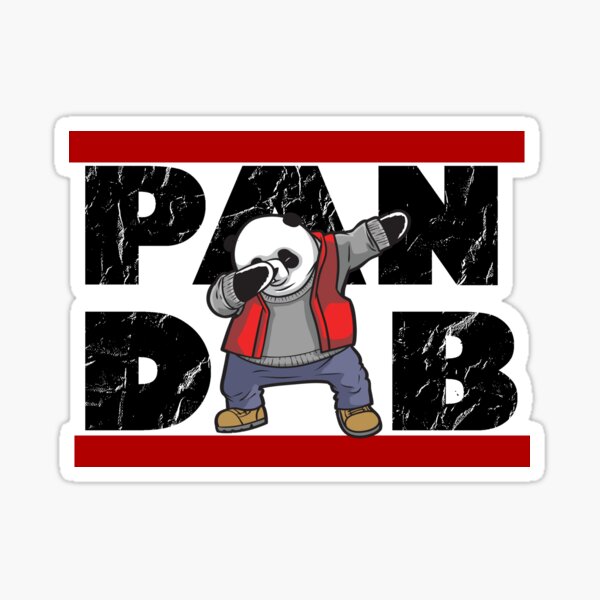 "Panda Pandab Dancing Panda Distressed Design on a" Sticker for Sale by ...