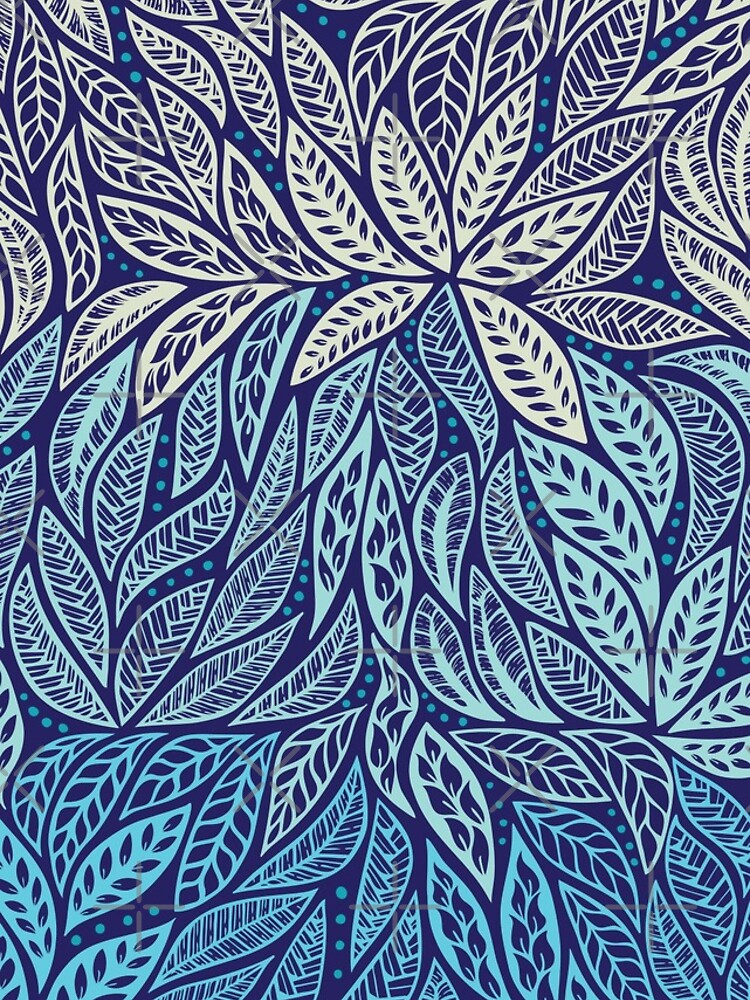 "Polynesian Tribal Tattoo Shades Of Blue Floral Design " iPhone Case ...