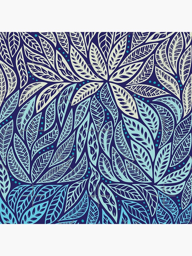 "Polynesian Tribal Tattoo Shades Of Blue Floral Design " Tote Bag for ...