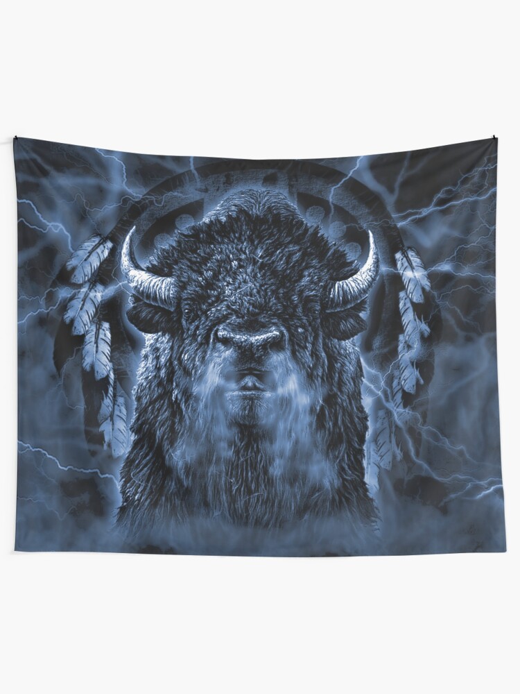 "SPIRIT BUFFALO" Tapestry by PapaSquatch | Redbubble