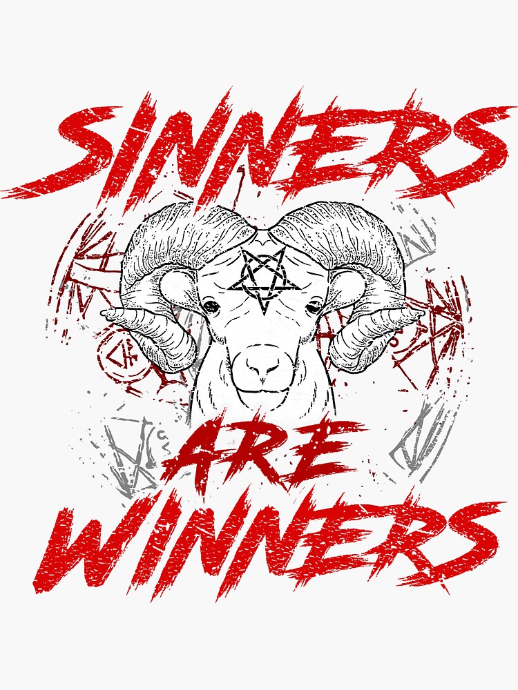 "Sinners Are Winners Heavy Metal Death Metal Satanic Goat Head ...