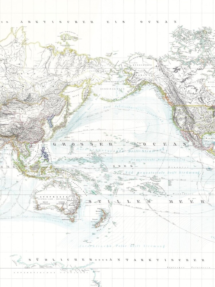 "World map wall art 1856 dorm decor mappemonde from dutch Art Print ...