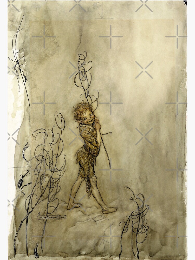 "Puck - Midsummer Night's Dream - Arthur Rackham" Sticker for Sale by ...