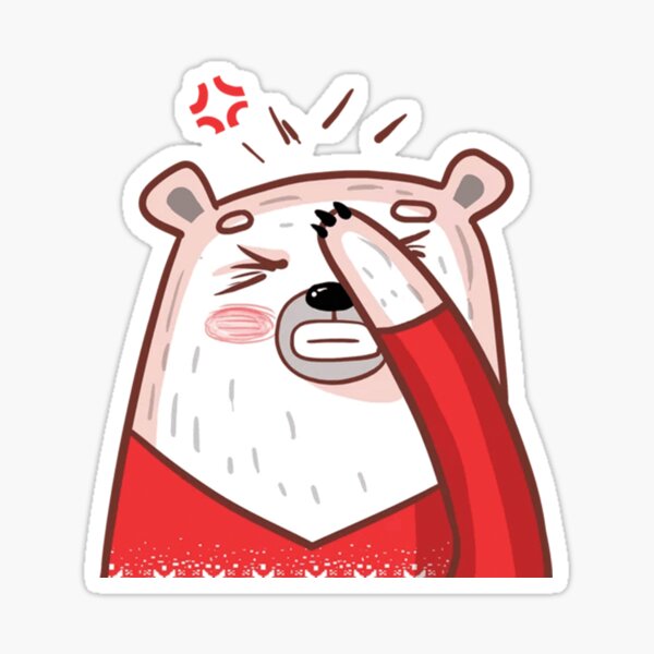 Facepalm Emoticon Stickers | Redbubble