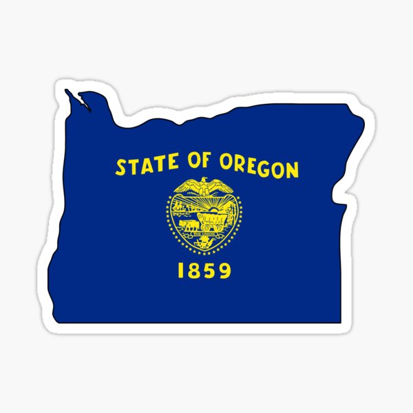 Oregon State Outline Stickers | Redbubble