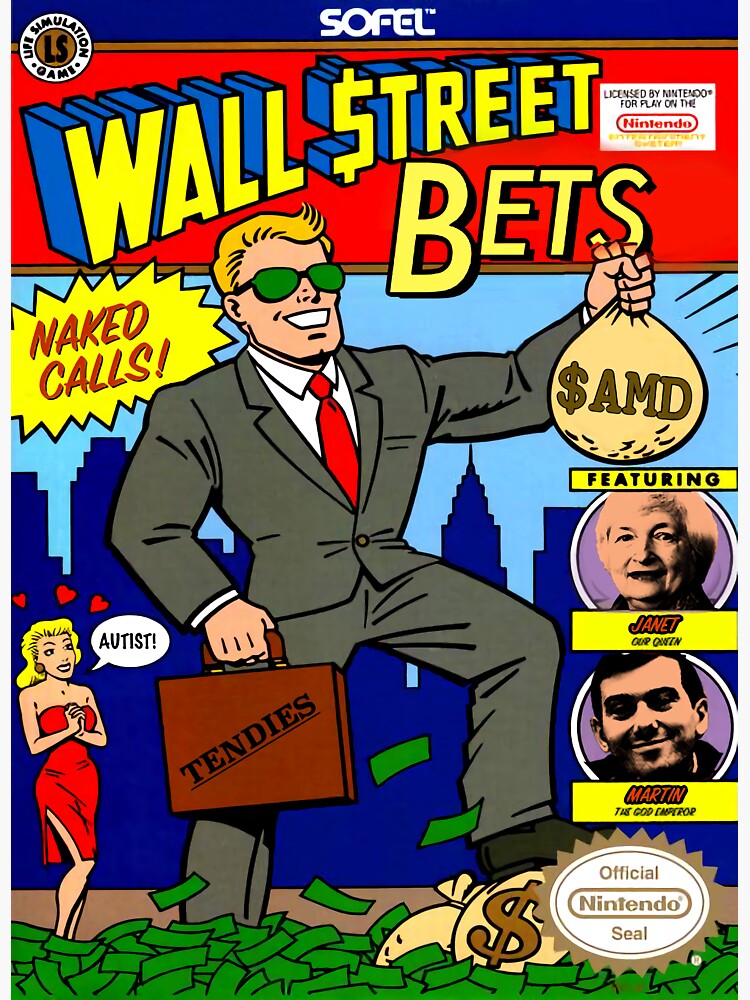 "Wallstreet Bets" Sticker for Sale by bobbyaxelrod | Redbubble