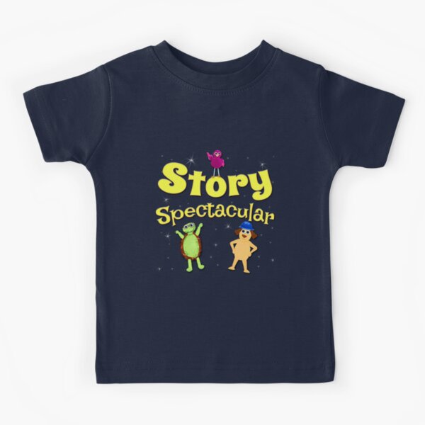 "Story Spectacular Kid's Podcast Logo in Yellow & Blue by Storytacular ...