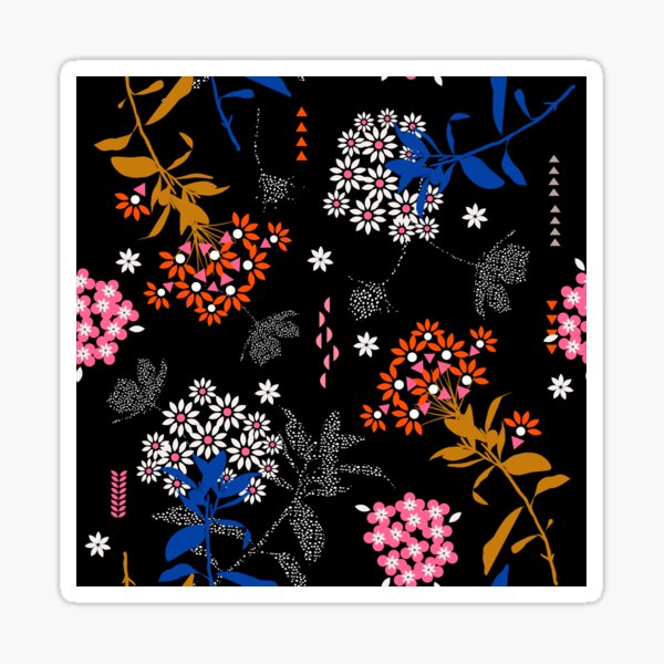 "Geometric Flower Mix" Sticker for Sale by YasDesign | Redbubble