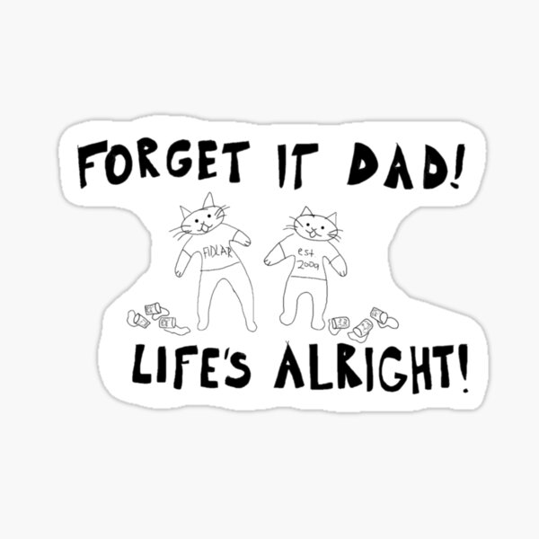 "Cool Cats Fidlar Homemade Shitty Merch lol" Sticker for Sale by ...