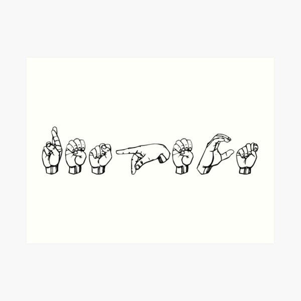 "Respect ASL" Art Print for Sale by nyledore | Redbubble