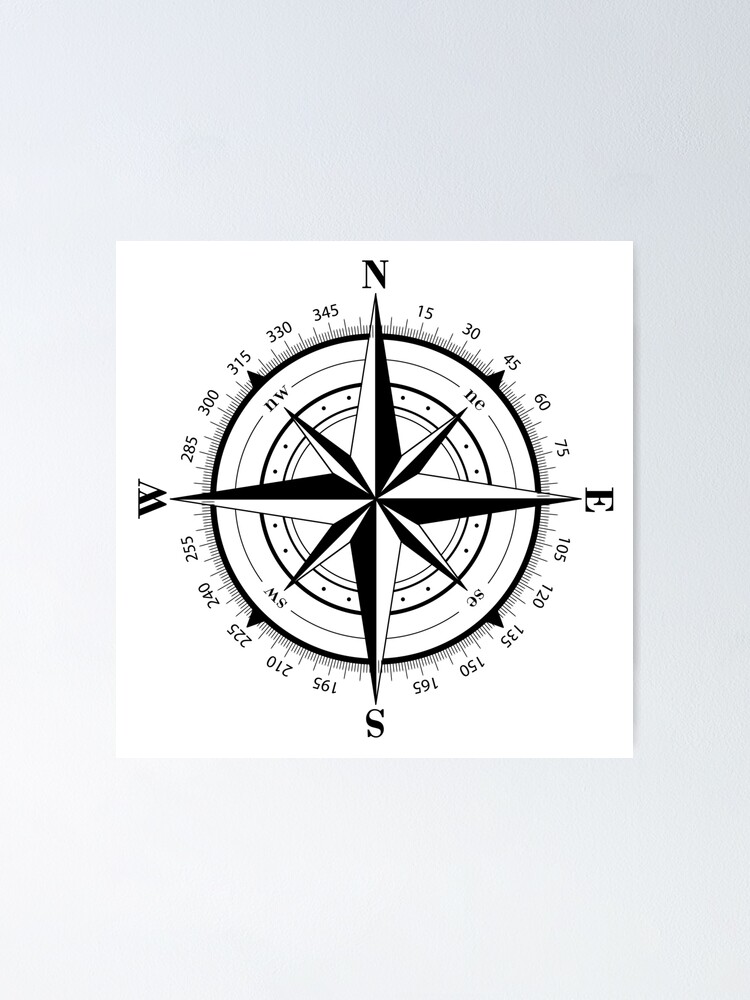 "True North Compass Nautical Love" Poster for Sale by RoughCutErik ...