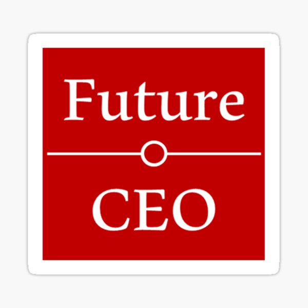 "Future CEO Text - Red Color" Sticker for Sale by capo1 | Redbubble
