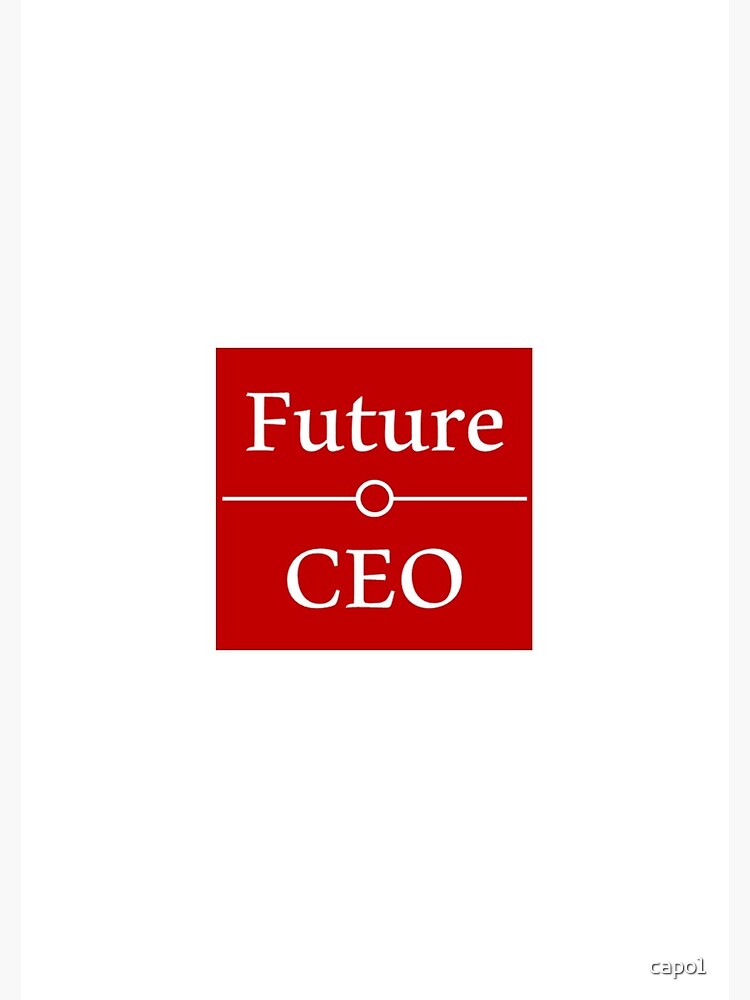 "Future CEO Text - Red Color" Spiral Notebook for Sale by capo1 | Redbubble
