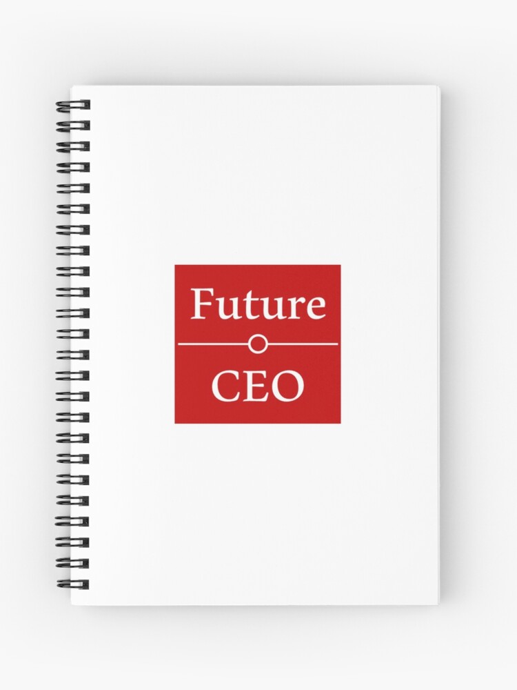 "Future CEO Text - Red Color" Spiral Notebook for Sale by capo1 | Redbubble
