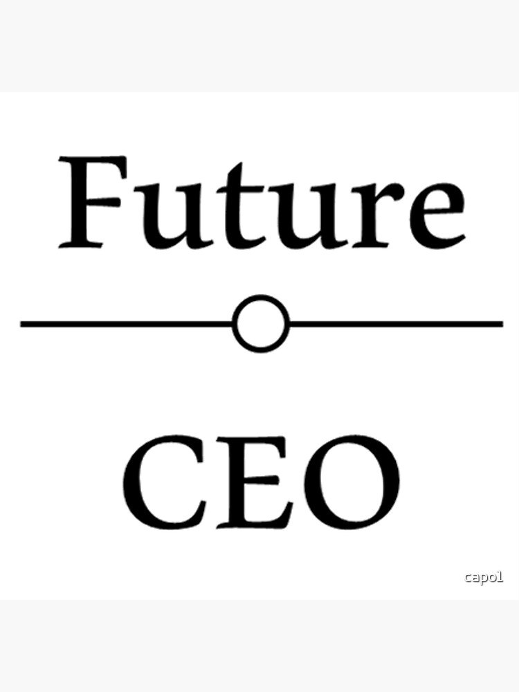 "Future CEO text - Black and White with Square" Sticker for Sale by ...