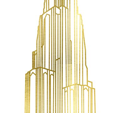 "Gold Cathedral of Learning" Sticker for Sale by colorful-kitten ...