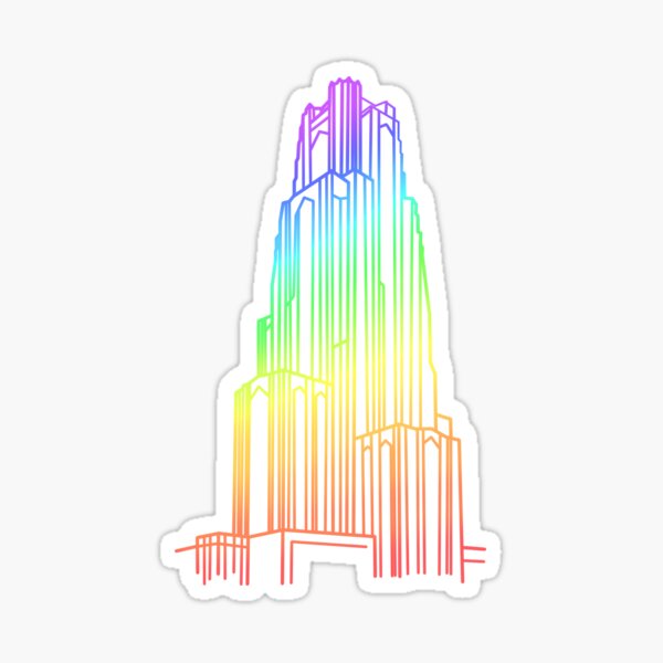 "Rainbow Cathedral of Learning" Sticker for Sale by colorful-kitten ...