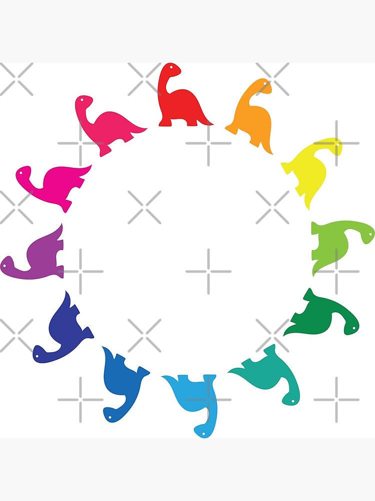 "Dino Color Wheel" Art Print for Sale by tlinton | Redbubble