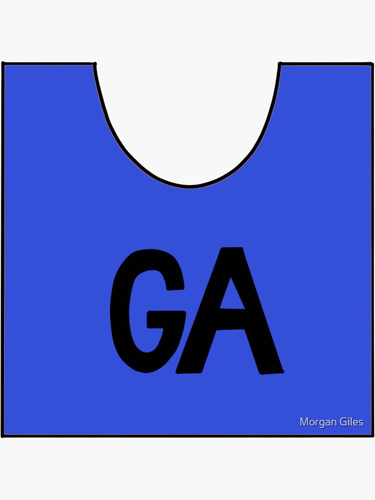 "Dark Blue Goal Attack Bib" Sticker for Sale by PicnicRock24 | Redbubble