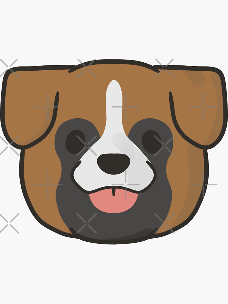 "Boxer Face" Sticker for Sale by ncdoggGraphics | Redbubble