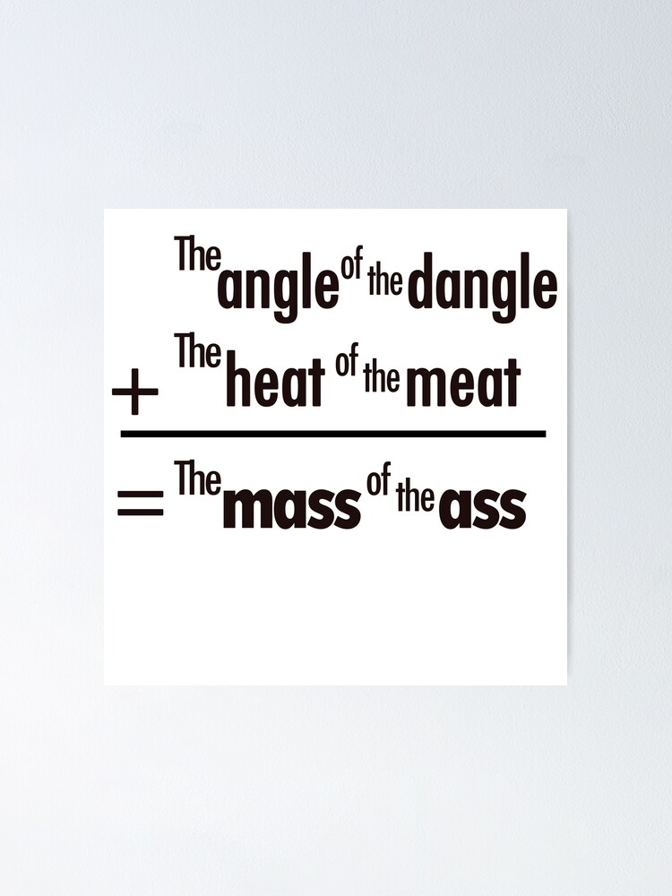 "Angle of the dangle" Poster by kelpask | Redbubble