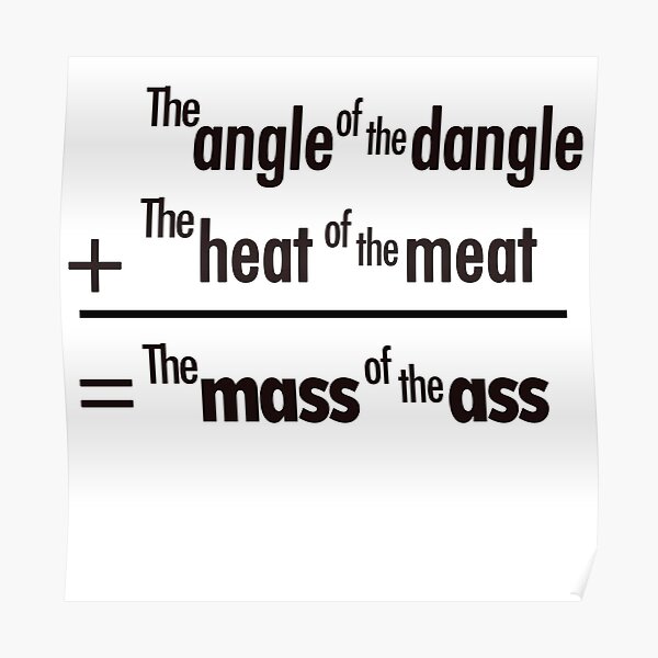 "Angle of the dangle" Poster by kelpask | Redbubble