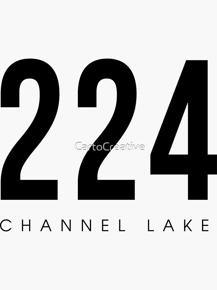 "Channel Lake, IL - 224 Area Code design" Sticker for Sale by ...