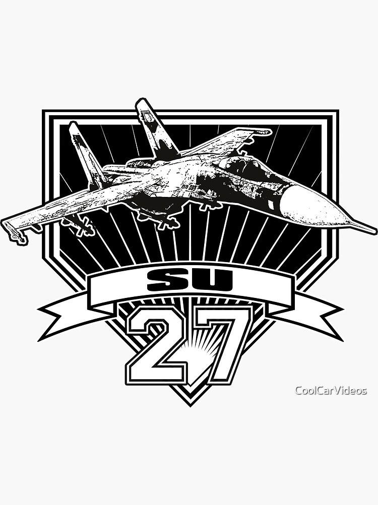 "SU-27 Fighter Jet" Sticker for Sale by CoolCarVideos | Redbubble