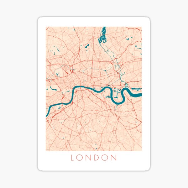 "London City Map" Sticker for Sale by margindot | Redbubble