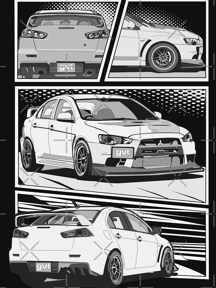 "Evo X 4 Pic" T-shirt for Sale by TunerApparel | Redbubble | evo t ...