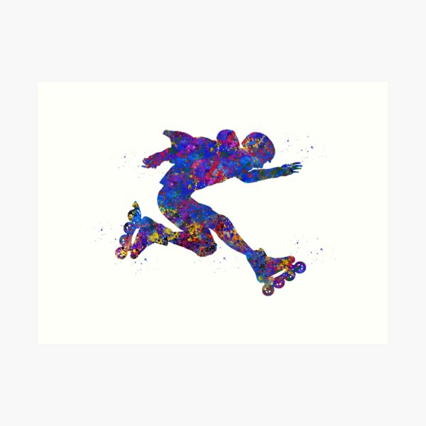 "Roller skating" Art Print for Sale by erzebetth | Redbubble
