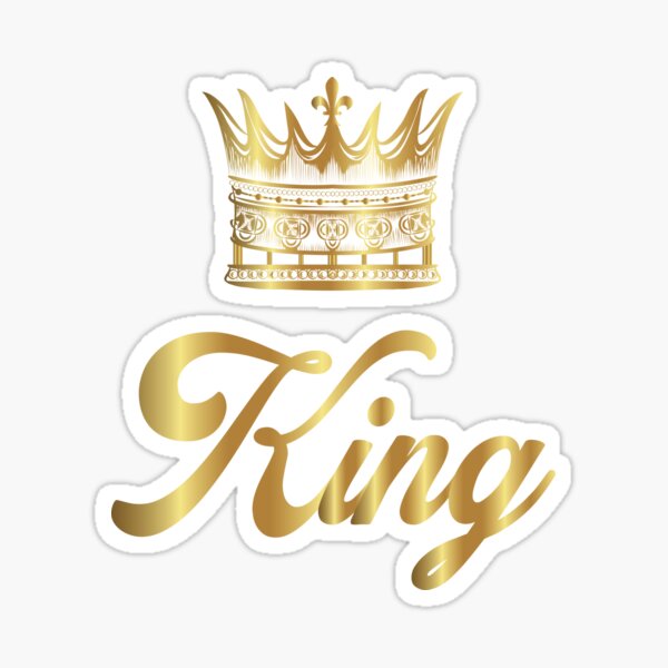 "Golden Crown Gold Crowns Lifestyle King Queen Gift" Sticker for Sale ...