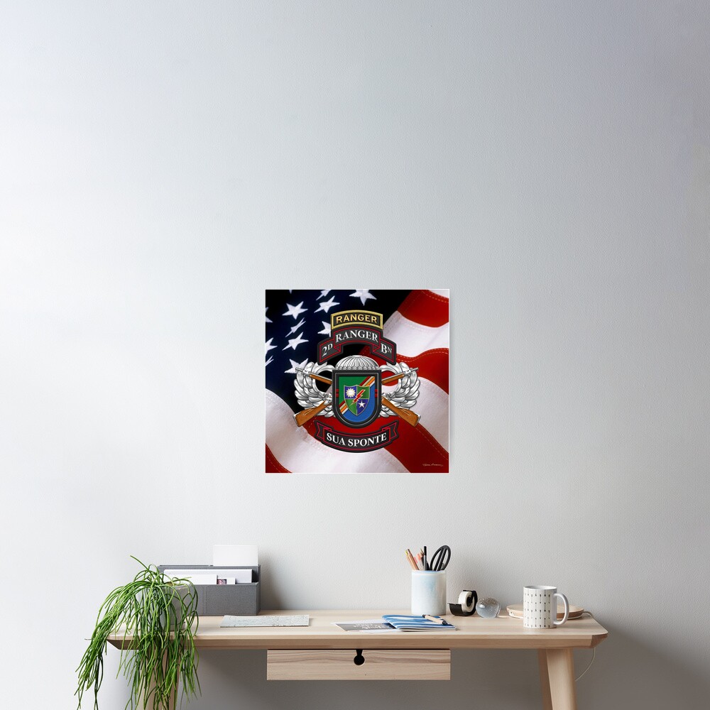 "2nd Ranger Battalion - Army Rangers Special Edition over American Flag ...