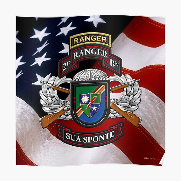 "2nd Ranger Battalion - Army Rangers Special Edition over American Flag ...